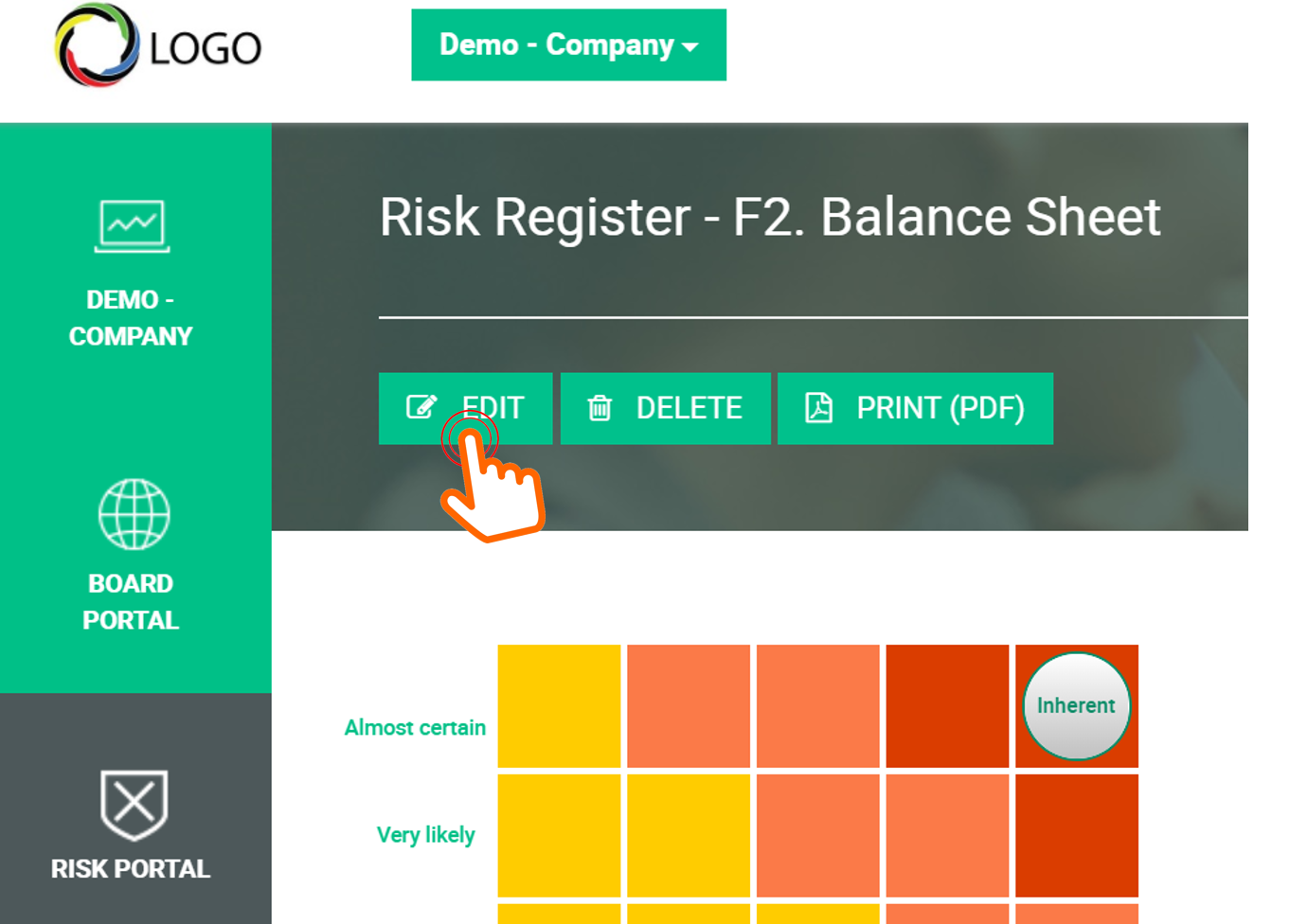 Adding a new Project / Initiative to a Risk Portal Identified Risk Item ...